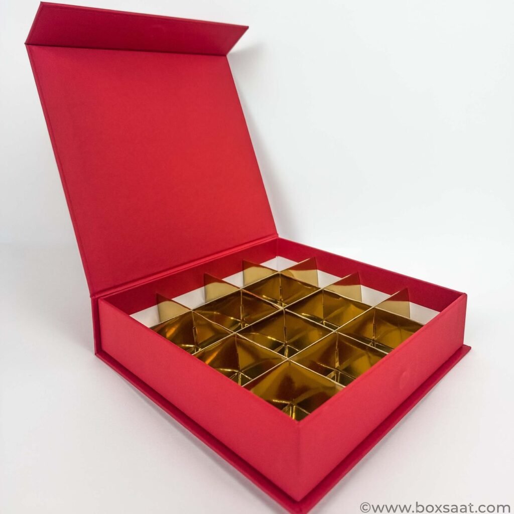 Chocolate Gift Box Empty 16 Pcs - 5 Colors Options